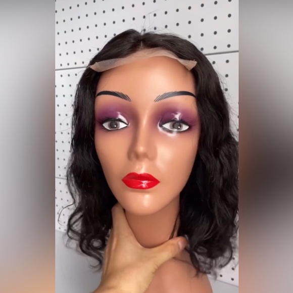 Hair | Bodywave Bobwig Black Color 12 Inch 4x4 10 Human Hair 180 ...